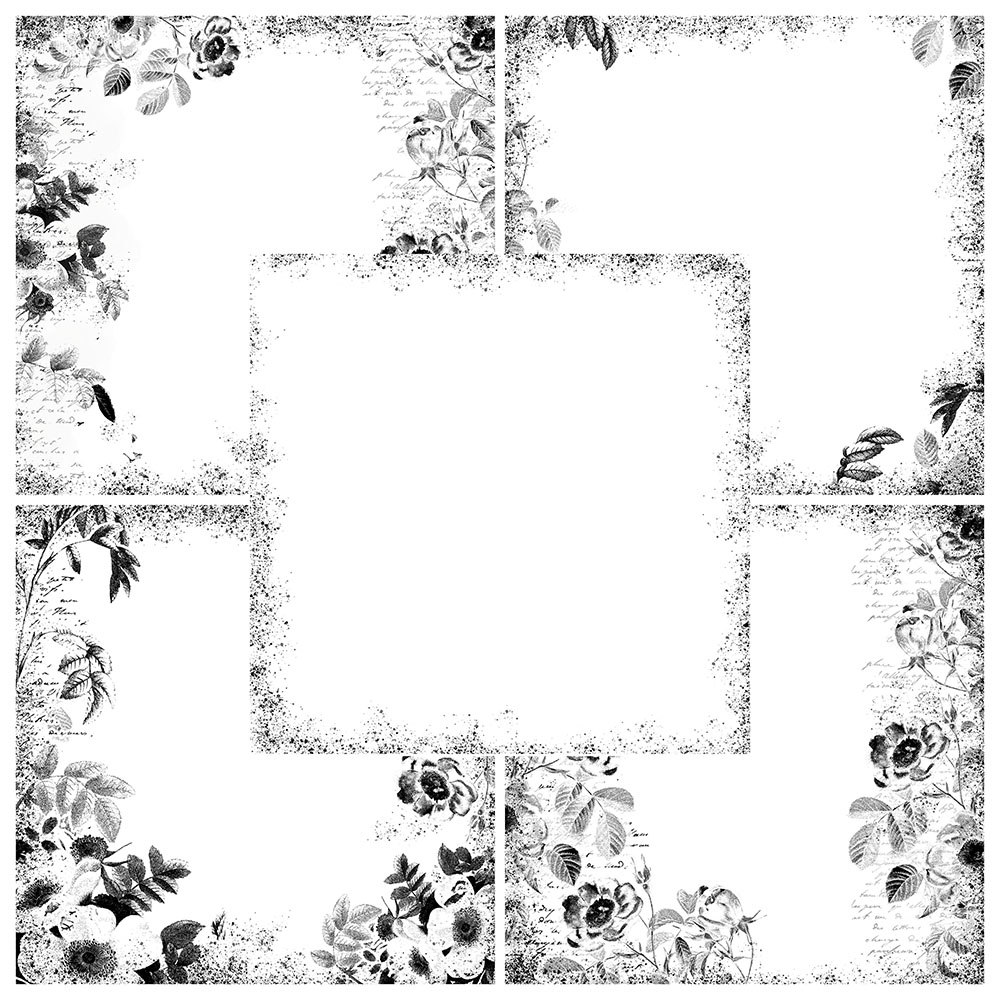 Vintage Flowers (CU borders and overlays) by Simplette