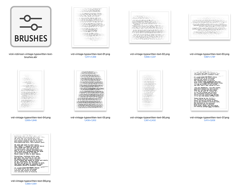 Vintage Typewritten Text by Vicki Robinson | Oscraps